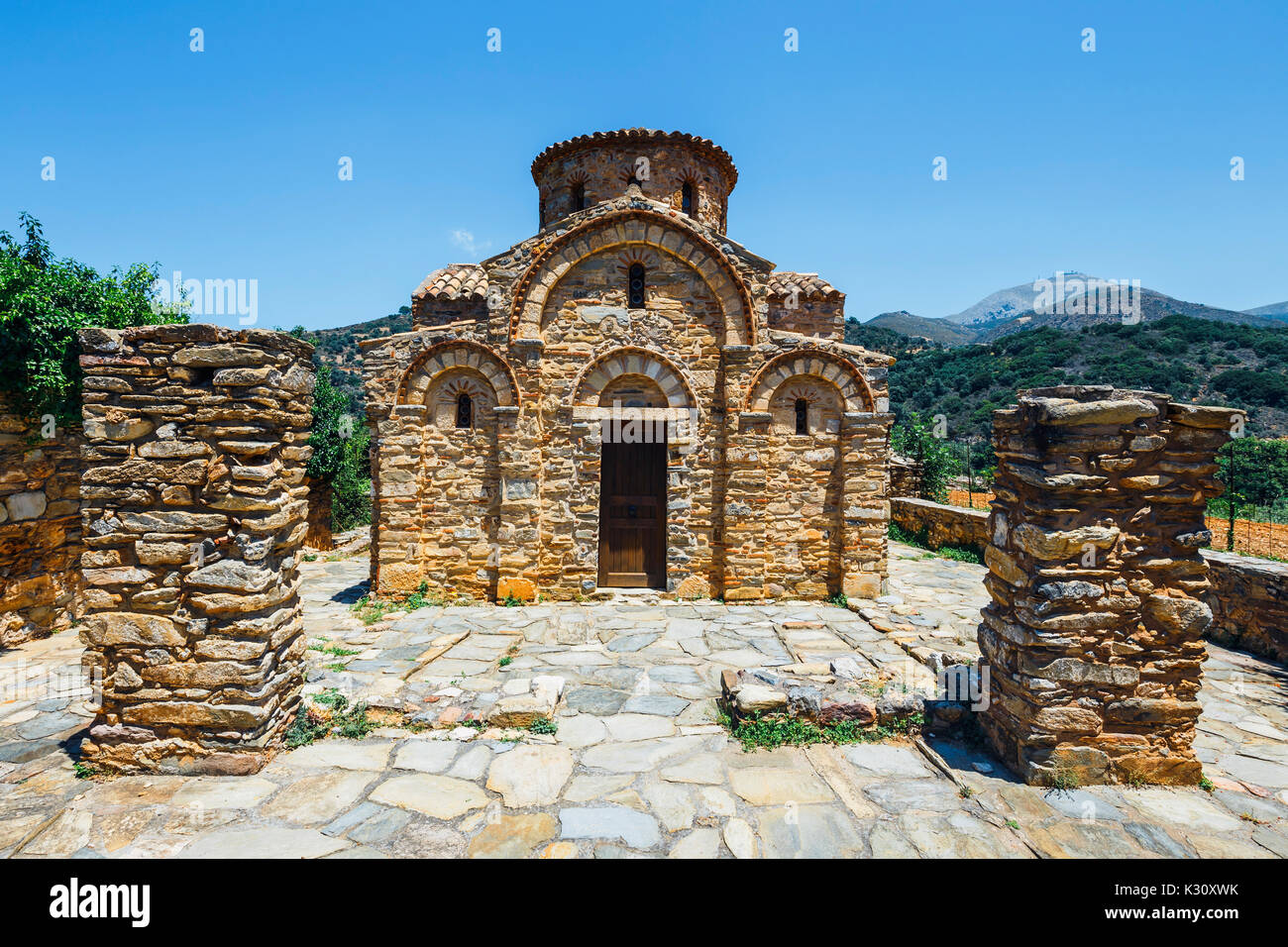 Byzantine church in Fodele, Crete, Greece. the El Greco's birthplace ...