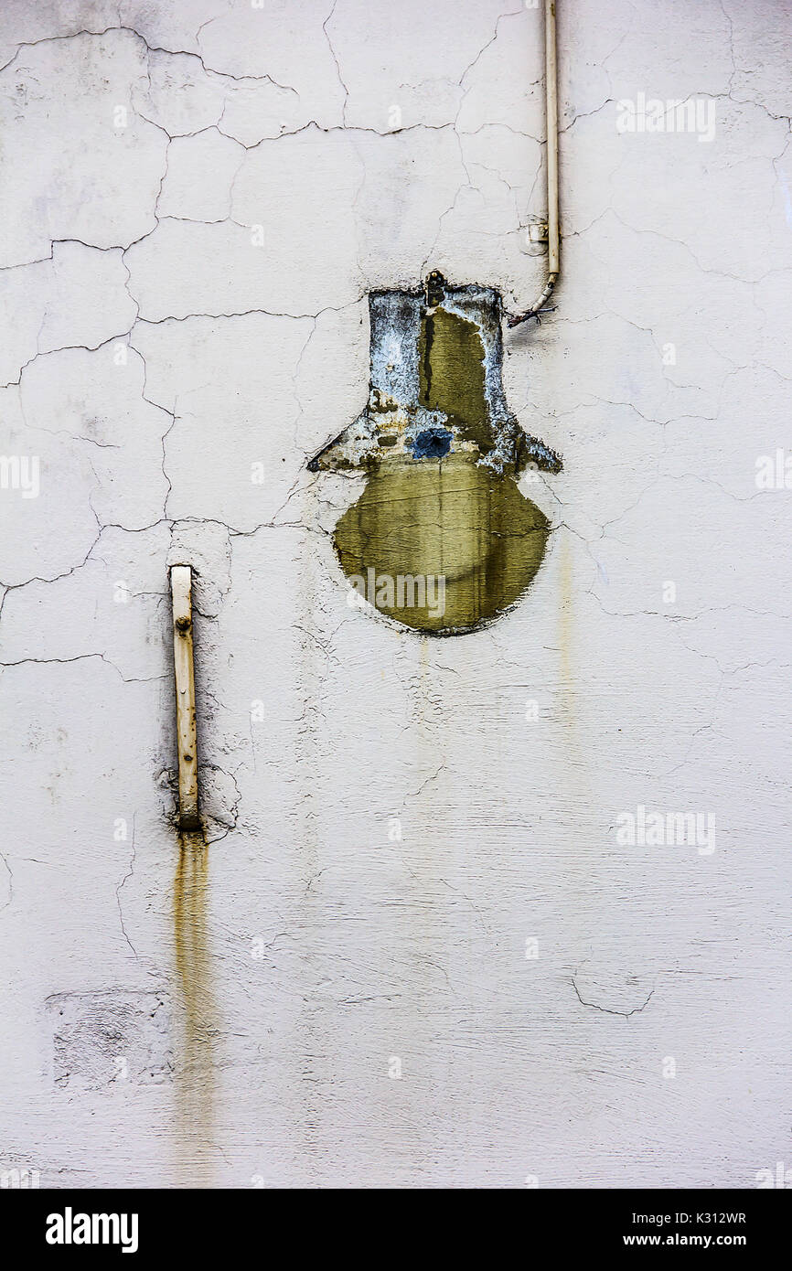 Vintage background - missing street sign plate of house number on the ...