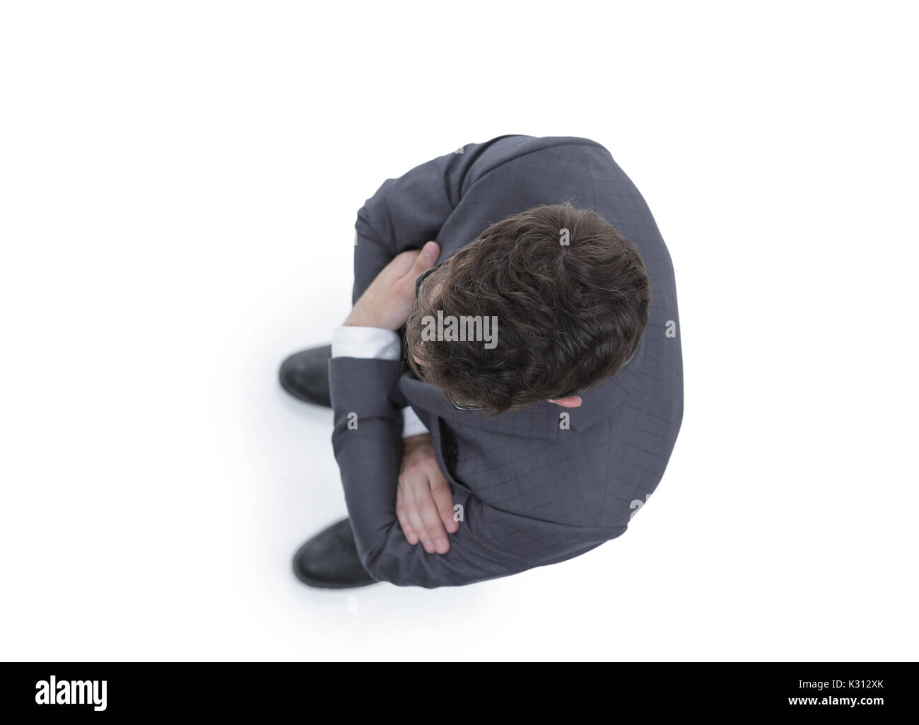 confident businessman. Top view and side view Stock Photo - Alamy