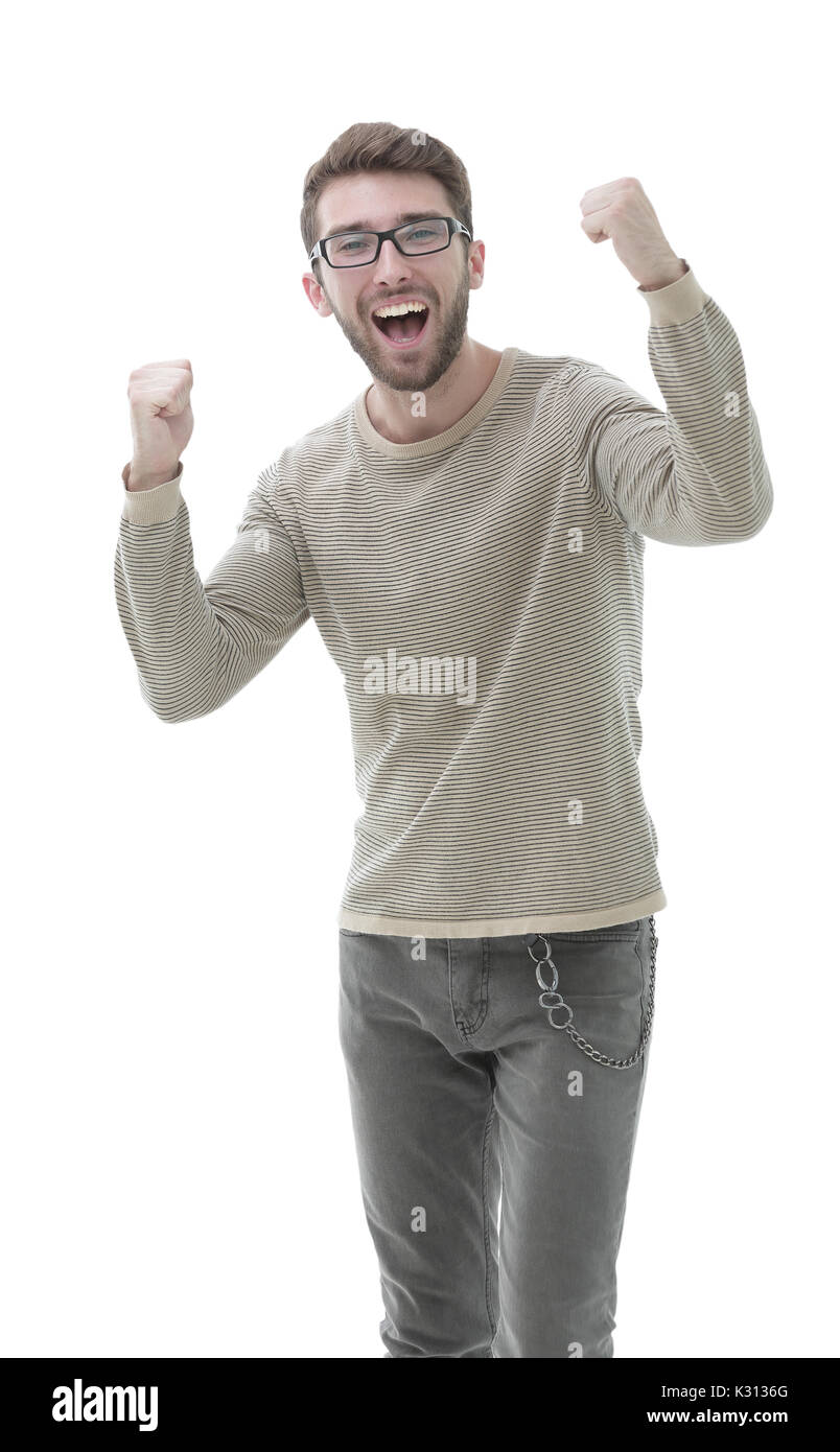 portrait of a very happy young man Stock Photo - Alamy