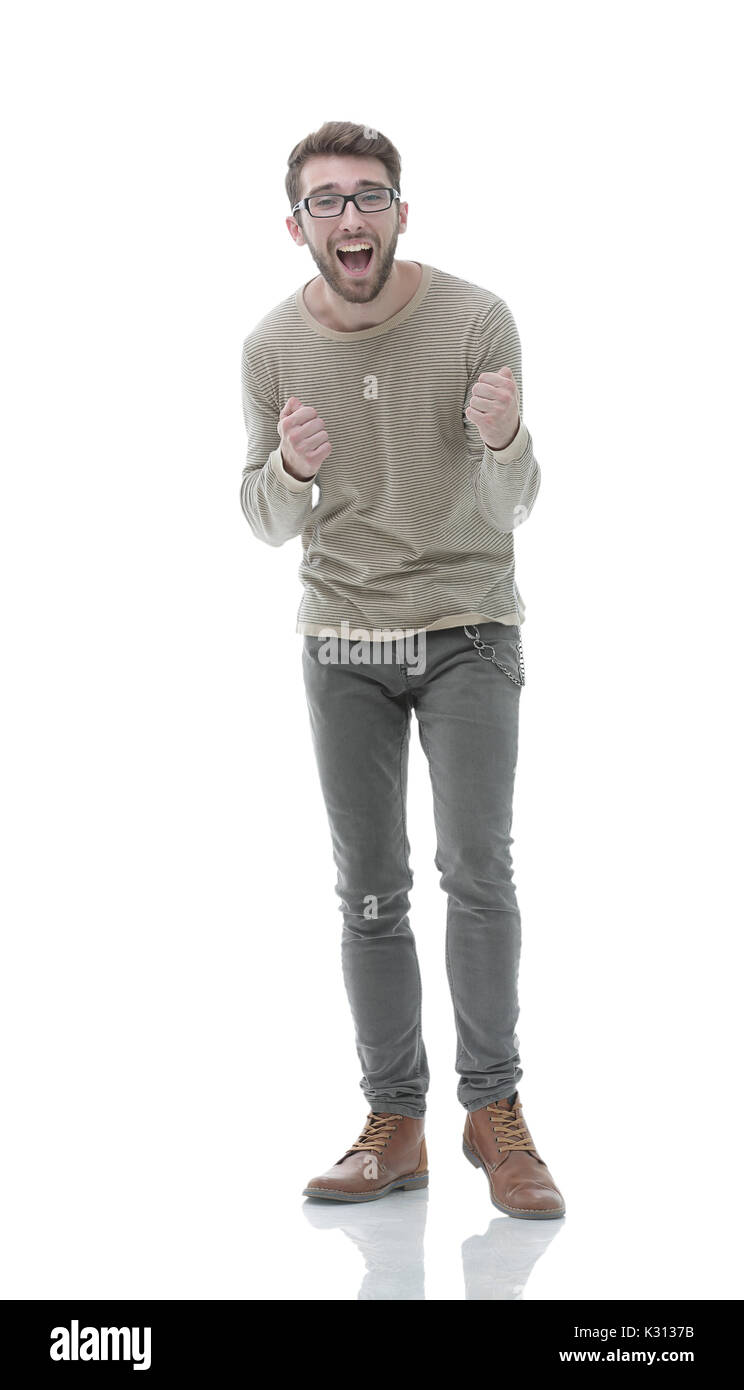 portrait of a very happy young man Stock Photo - Alamy