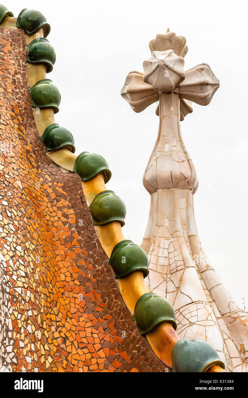 Casa Batllo cross Stock Photo - Alamy