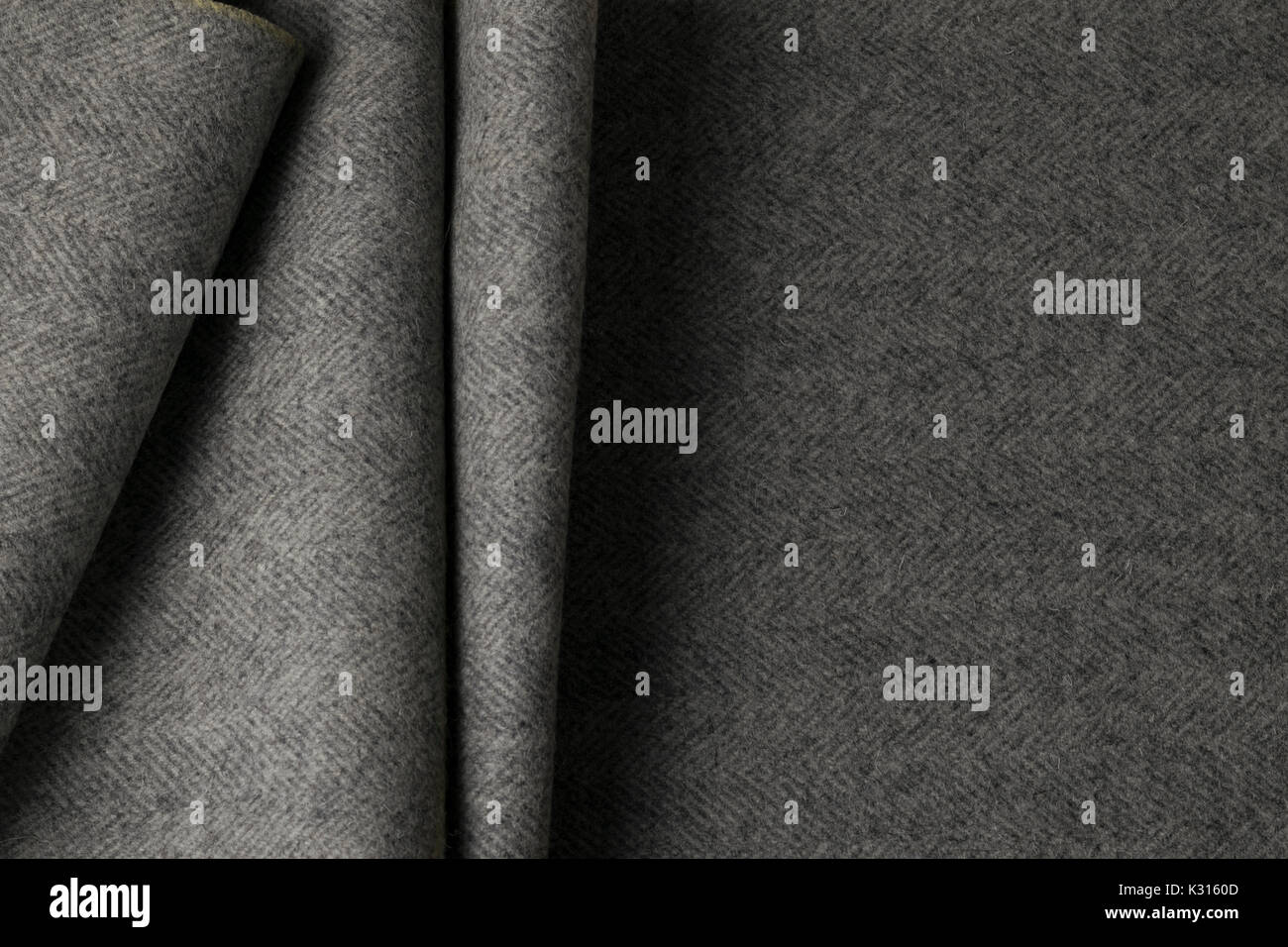Gray wool fabric, textile with patterns background Stock Photo - Alamy