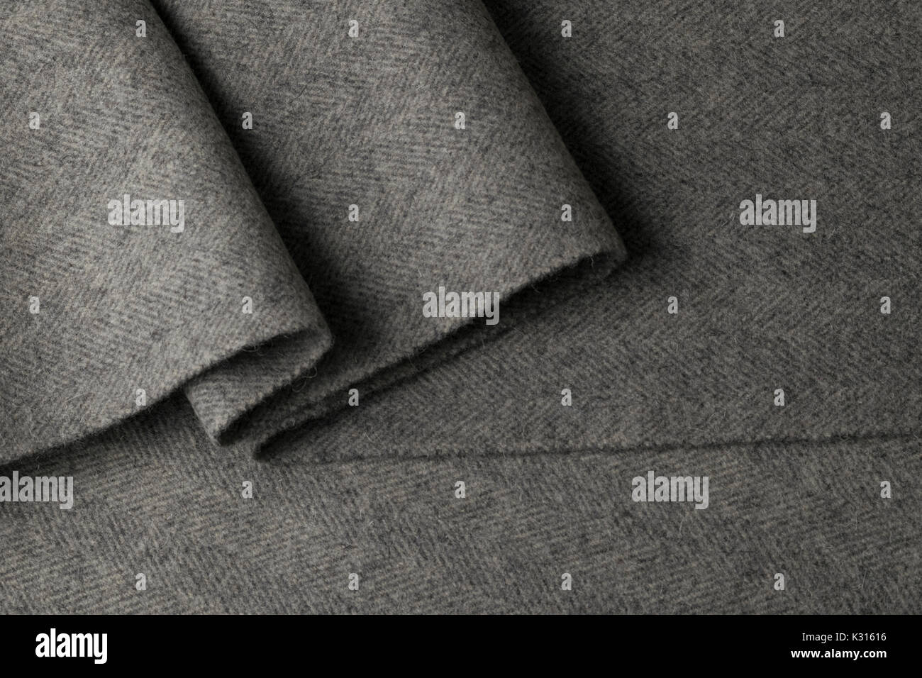 Gray wool fabric, textile with patterns background Stock Photo - Alamy
