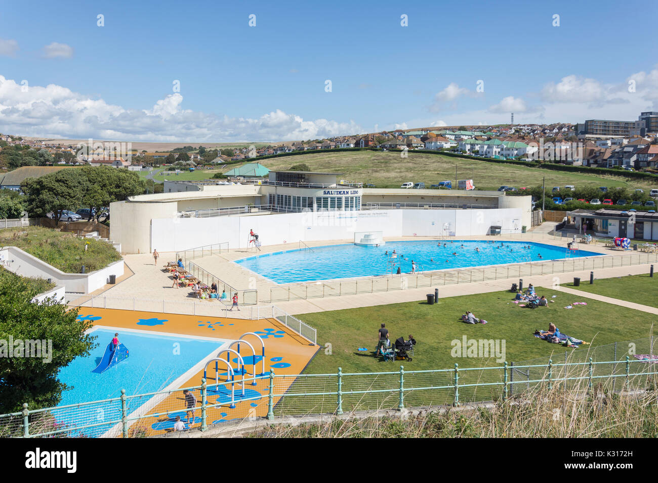 Art Deco Saltdean Lido, Saltdean Park Road, Saltdean, East Sussex Stock ...
