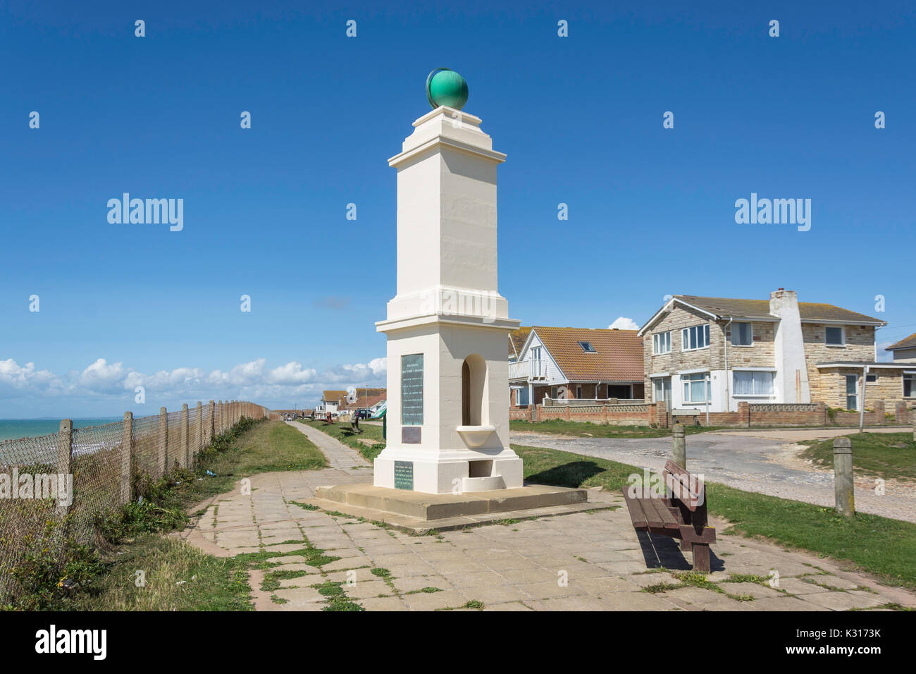 The Meridian Line & George V Monument, The Promenade, Peacehaven, East ...