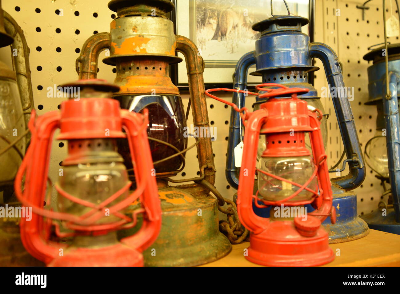 Old railroad lanterns hi-res stock photography and images - Alamy