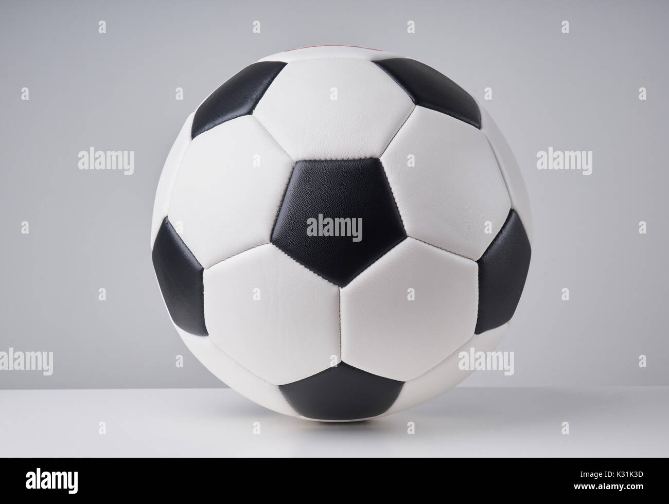 Soccer or football ball close up image on light grey background Stock ...