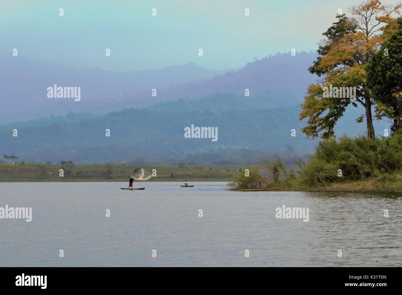 Selorejo lake tourist destination, in Malang Indonesia Stock Photo - Alamy