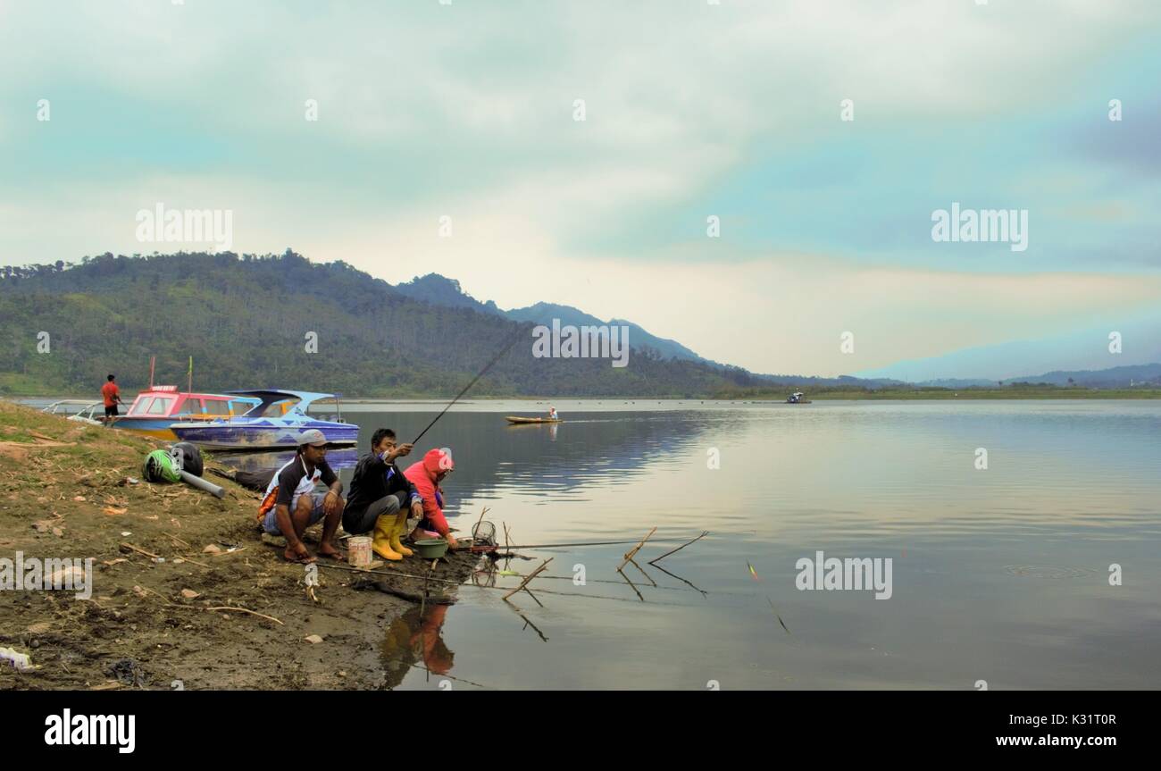 Selorejo lake tourist destination, in Malang Indonesia Stock Photo - Alamy