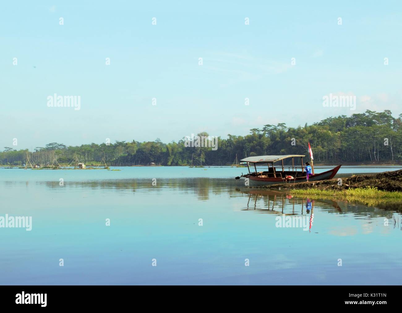 Selorejo lake tourist destination, in Malang Indonesia Stock Photo - Alamy