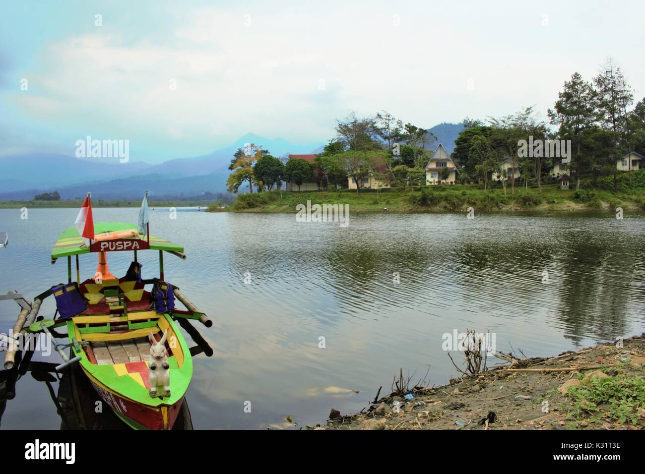 Selorejo lake tourist destination, in Malang Indonesia Stock Photo - Alamy