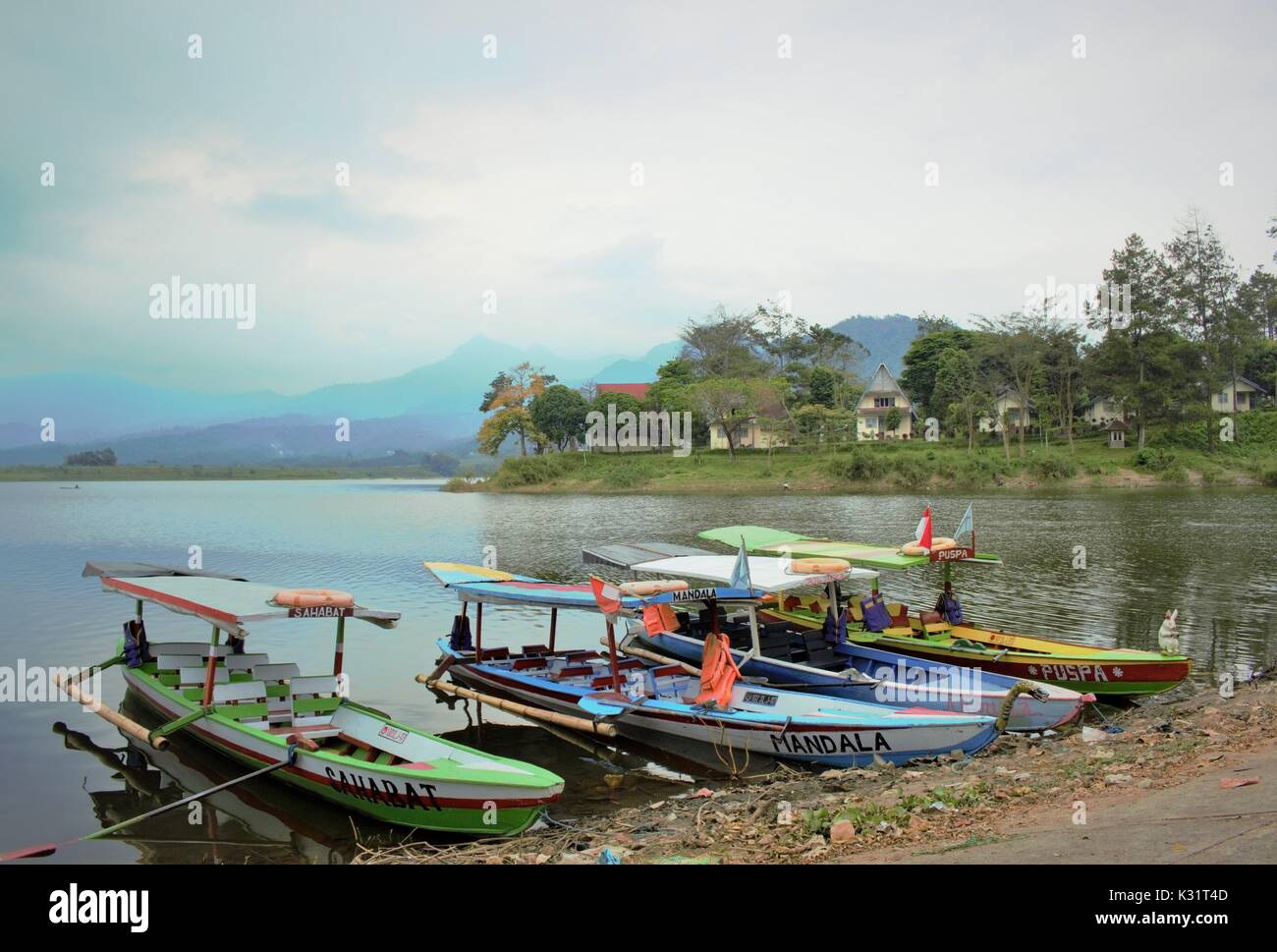 Selorejo lake tourist destination, in Malang Indonesia Stock Photo - Alamy