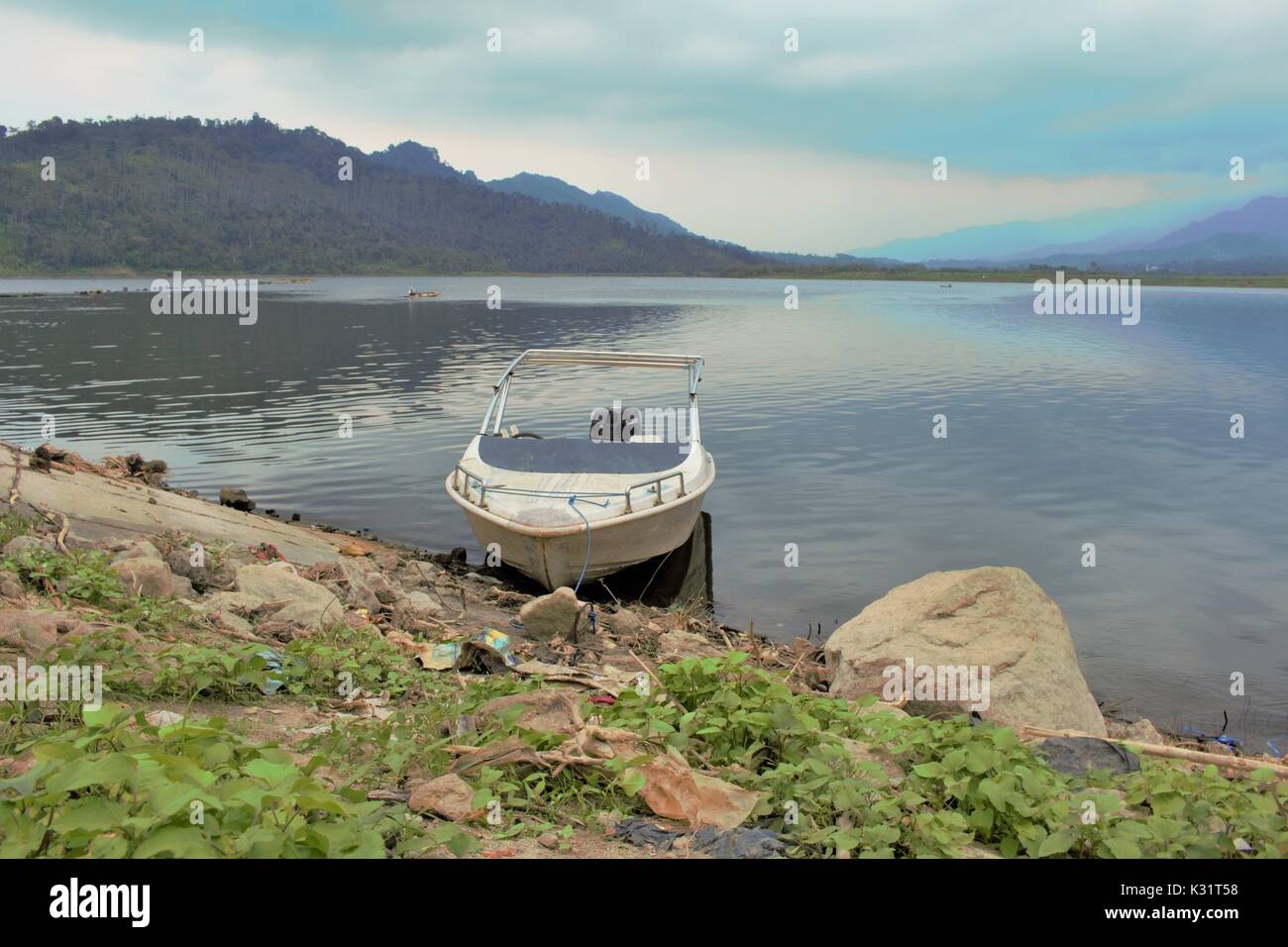 Selorejo lake tourist destination, in Malang Indonesia Stock Photo - Alamy