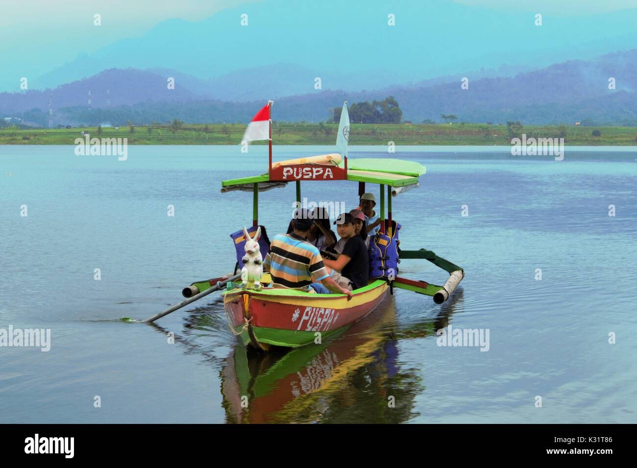 Selorejo lake tourist destination, in Malang Indonesia Stock Photo - Alamy