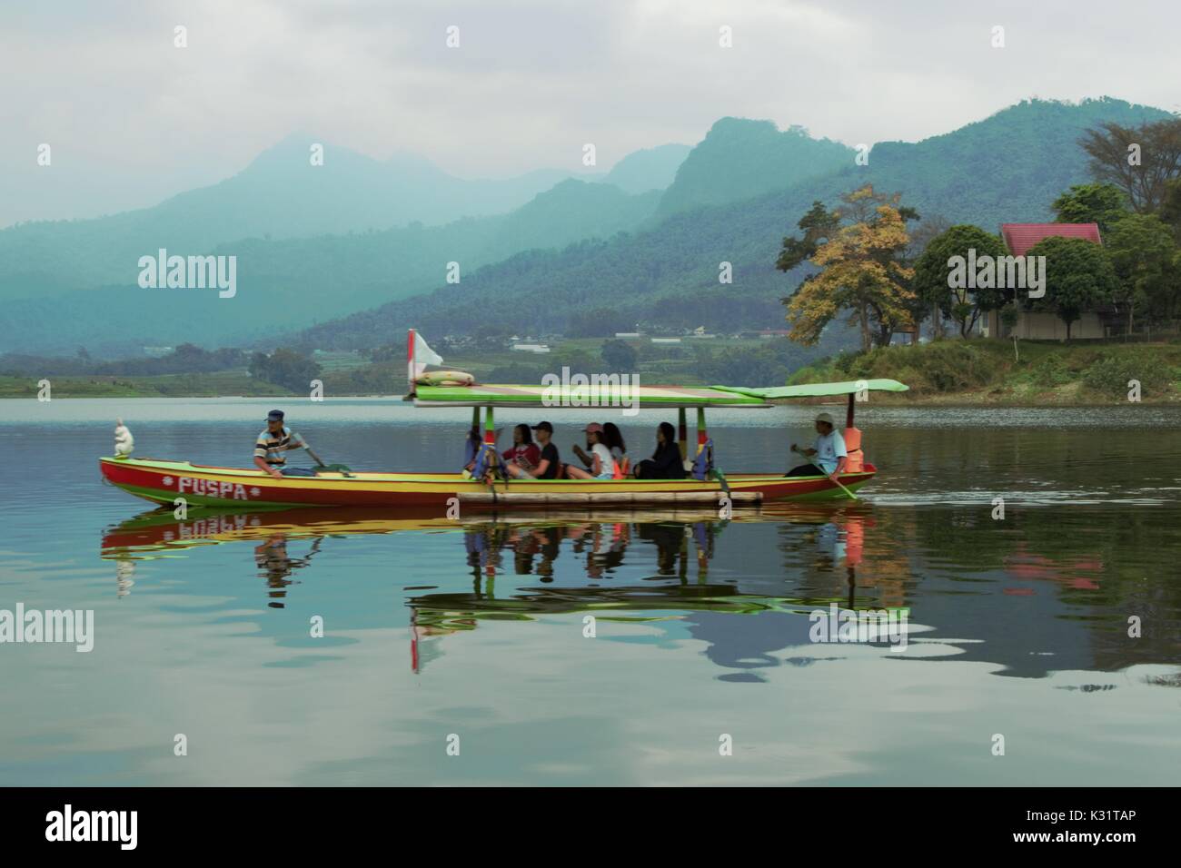 Selorejo lake tourist destination, in Malang Indonesia Stock Photo - Alamy