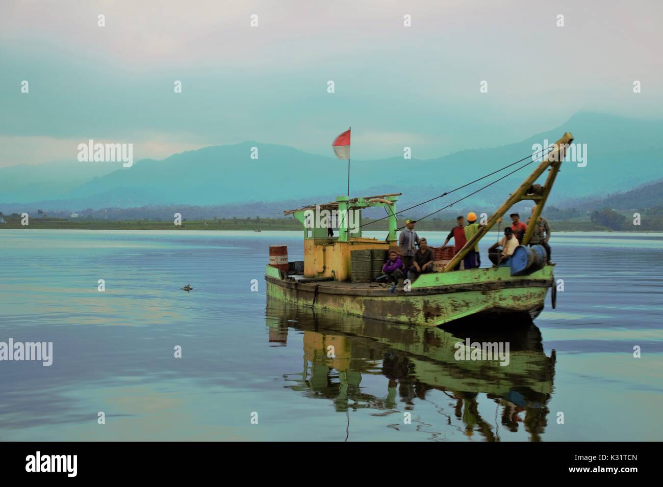Selorejo lake tourist destination, in Malang Indonesia Stock Photo - Alamy