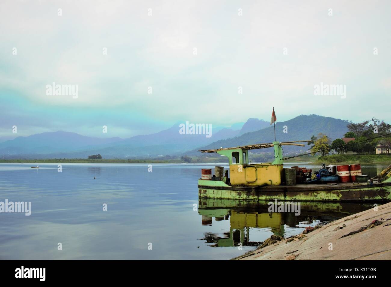 Selorejo lake tourist destination, in Malang Indonesia Stock Photo - Alamy
