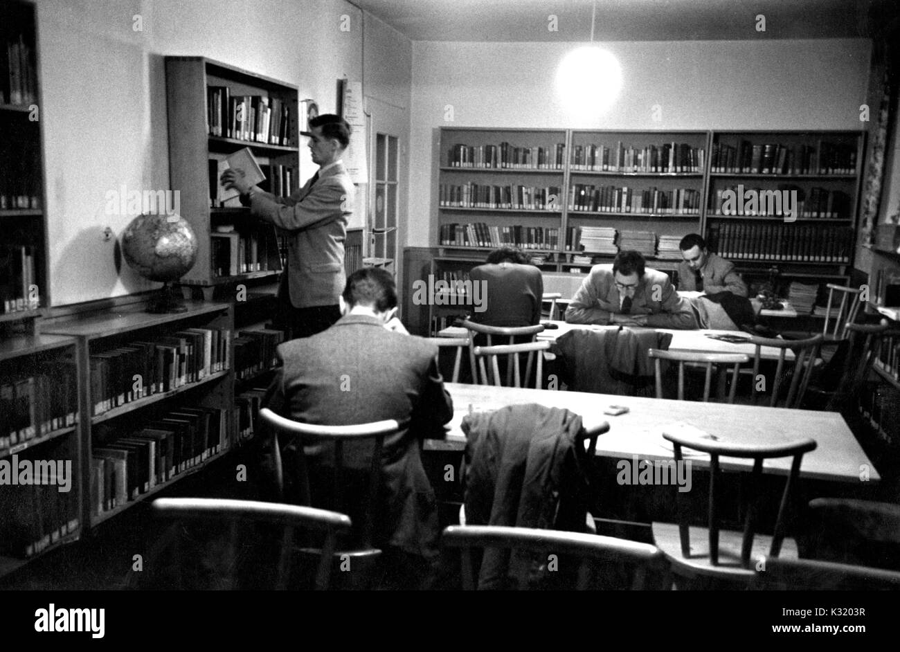 Grayscale candid photograph of John Richard Cary, professor of German ...