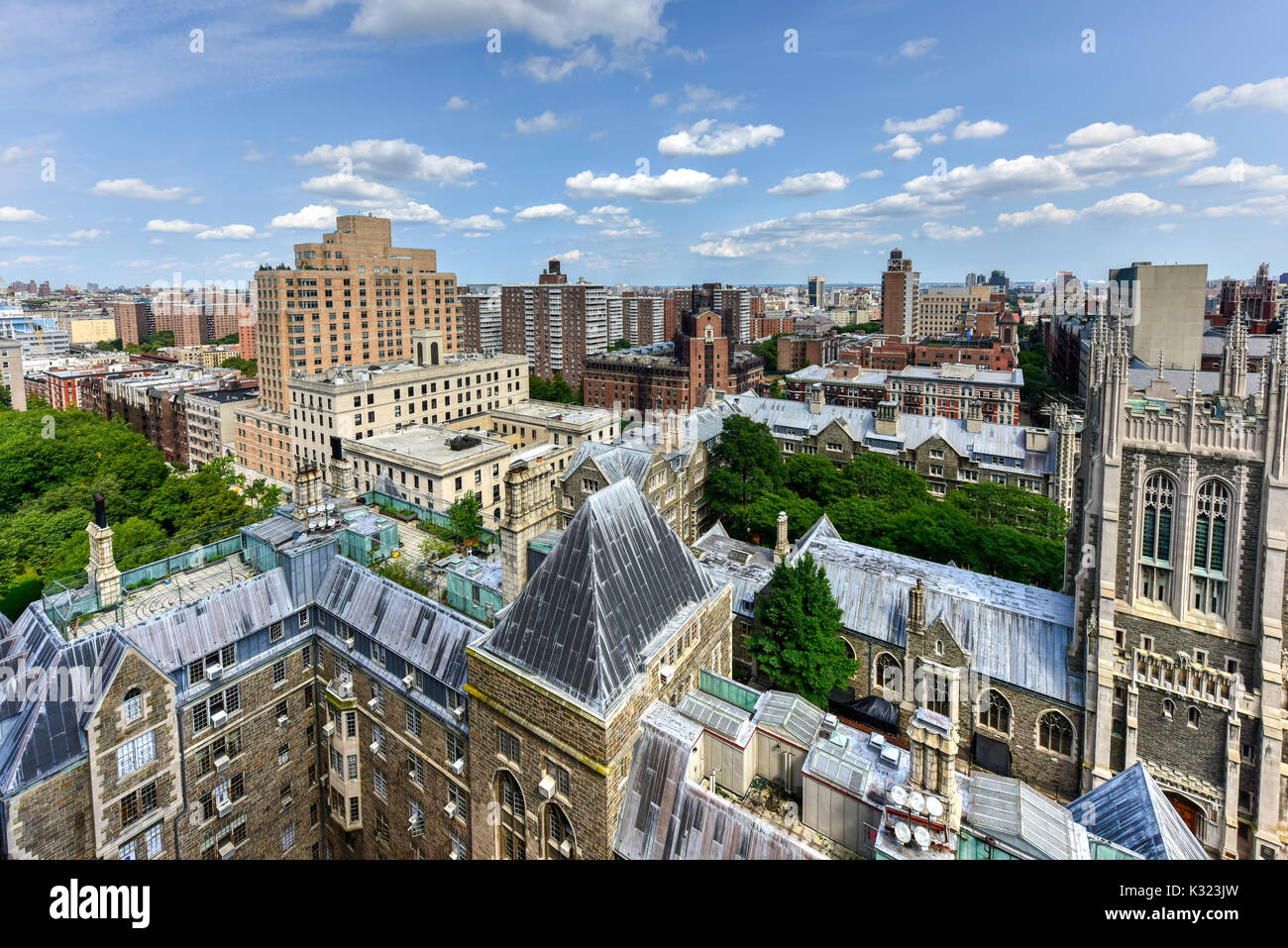 Aerial view of Morningside Heights in New York City Stock Photo - Alamy