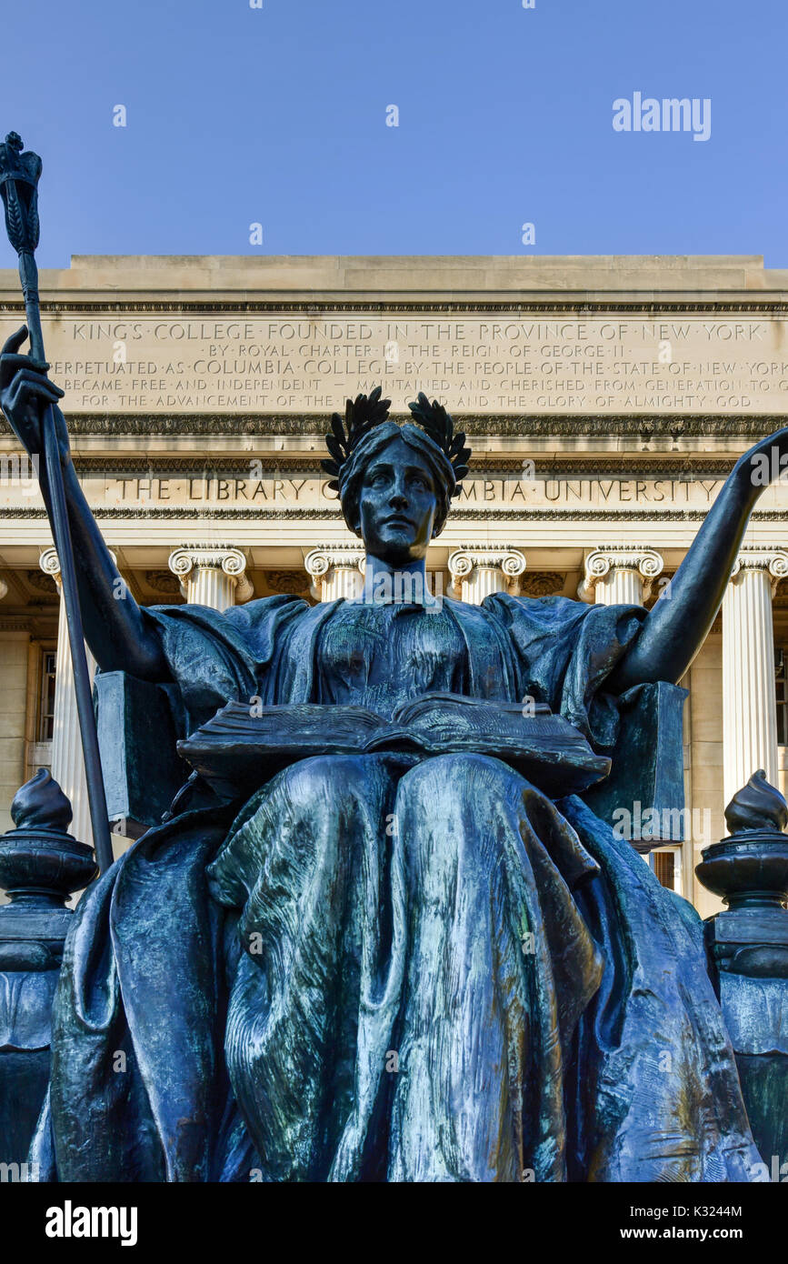 Statue alma mater columbia university hi-res stock photography and ...
