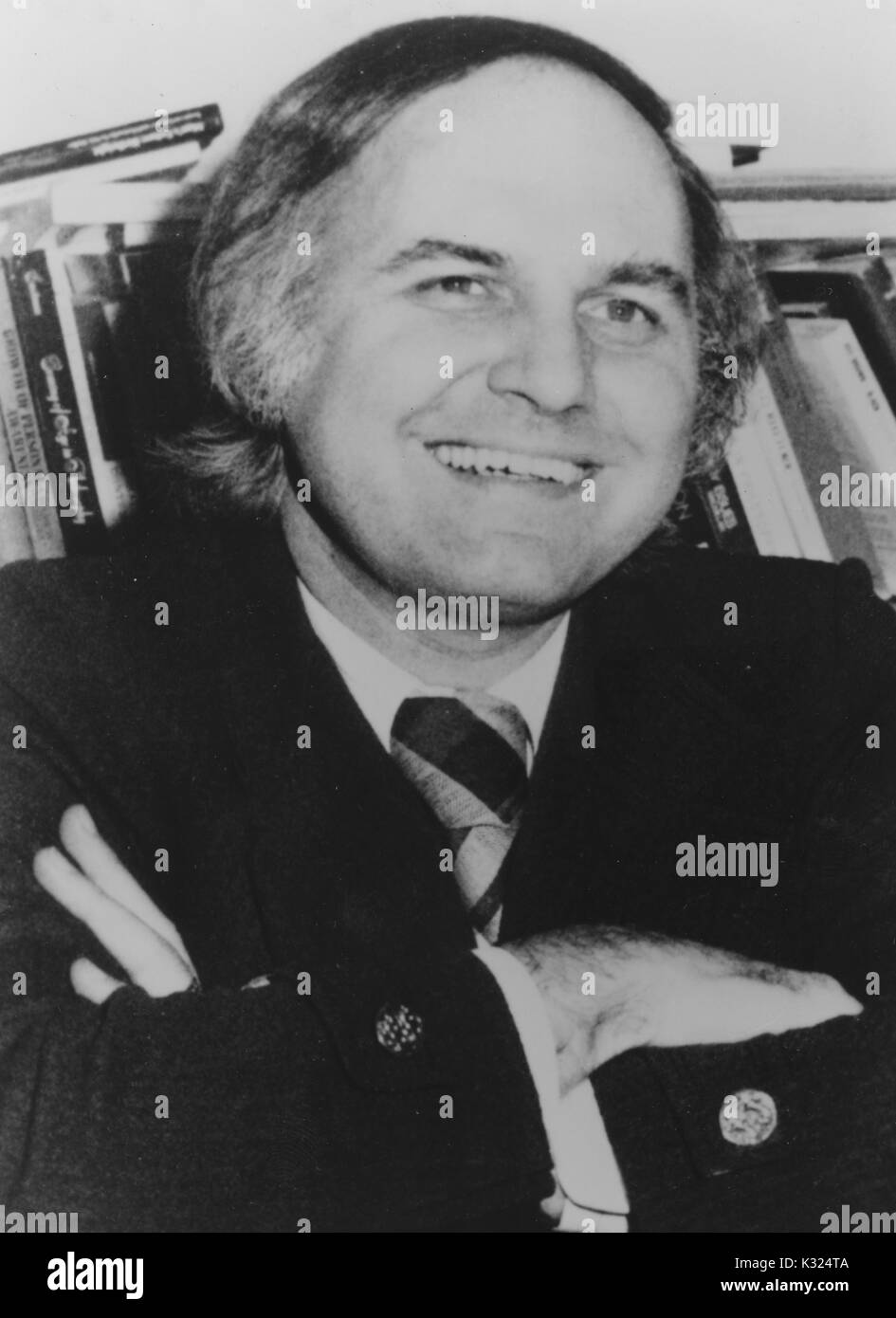 Portrait of American philosopher, professor, and author Michael Novak ...