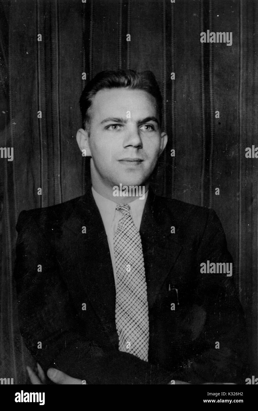 Half length sitting portrait of Martin William Dippold, 1936 Stock ...