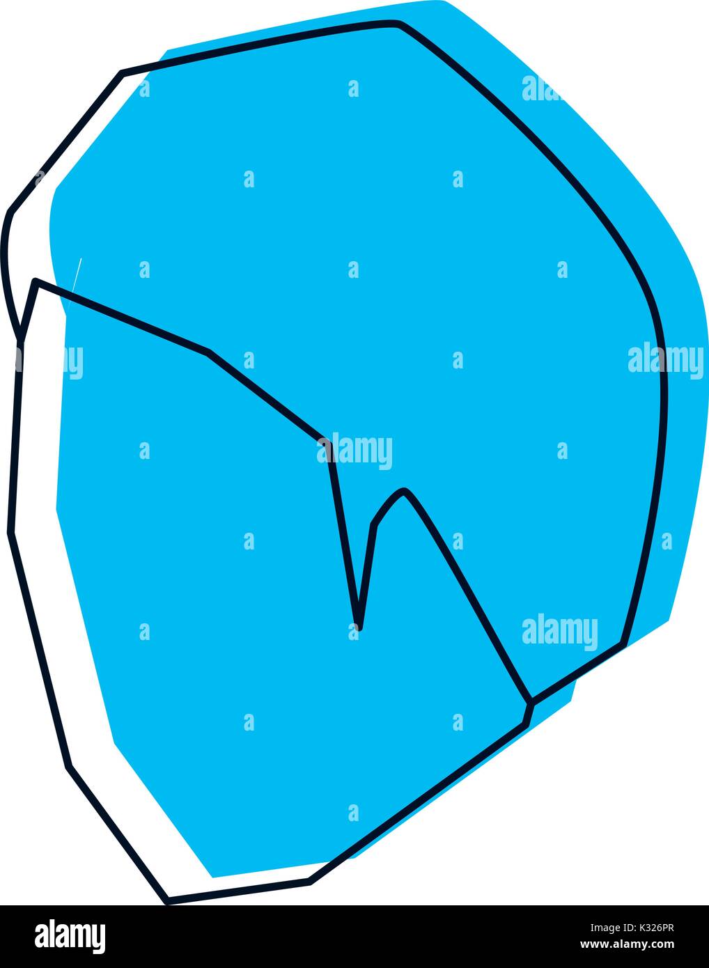 man head faceless with short hairstyle blue watercolor silhouette Stock ...