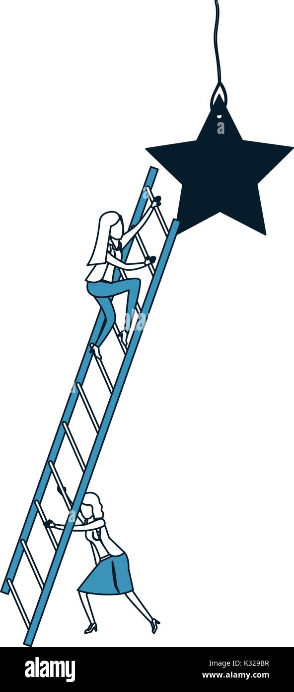 Woman stairs silhouette Stock Vector Images - Alamy