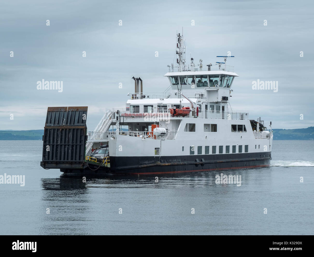 Largs,North Ayrshire/Scotland-August21,2017: Car ferry coming into ...