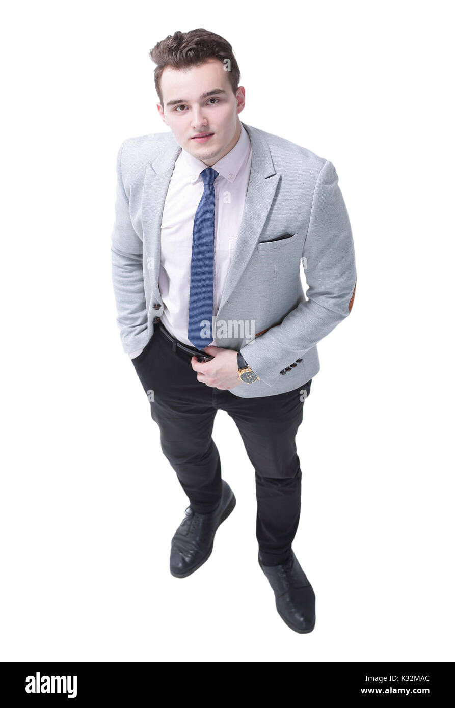 concept of success. modern businessman looking up Stock Photo - Alamy