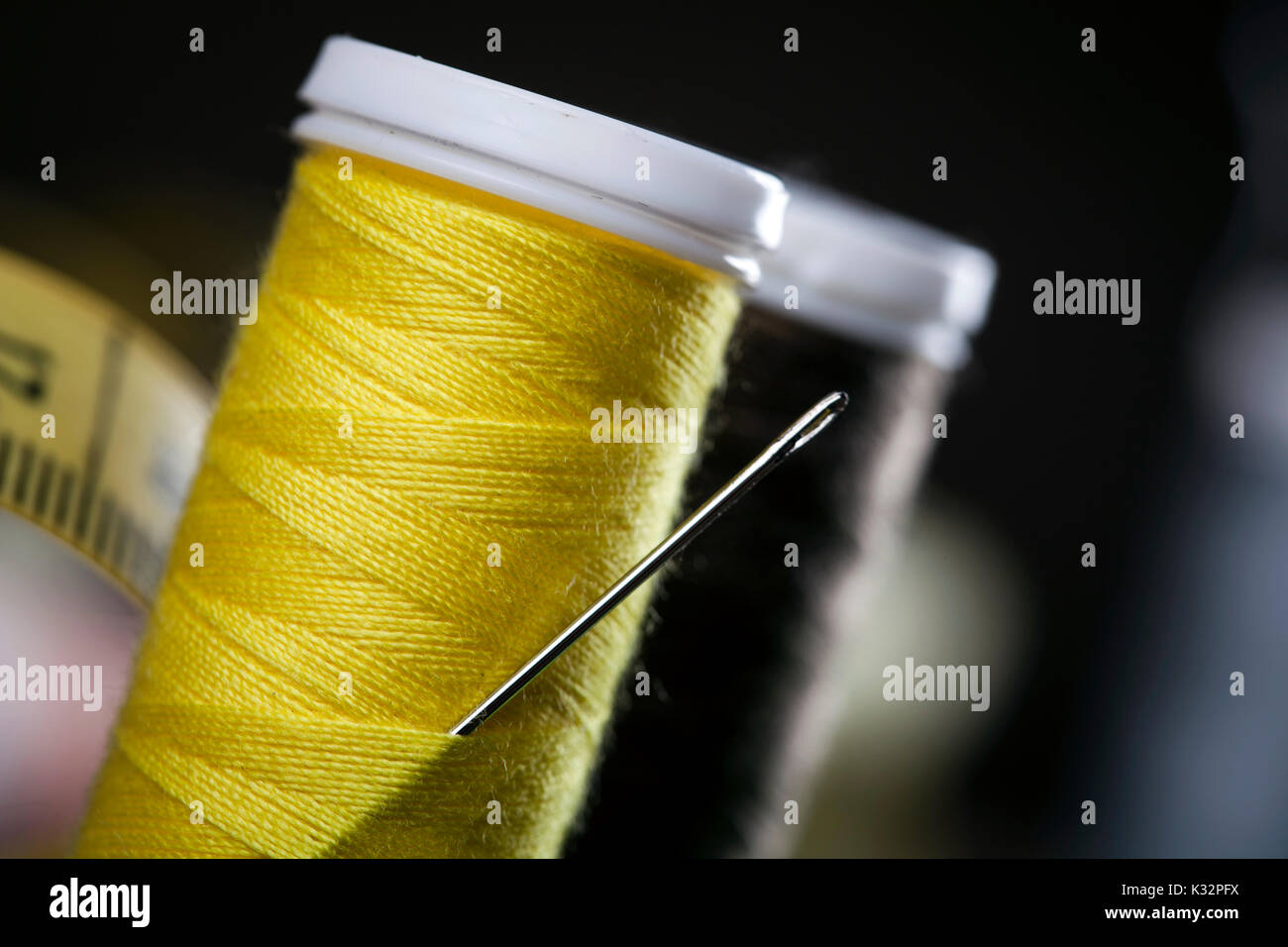 Sewing instruments, threads, needles, bobbins and materials. Studio ...