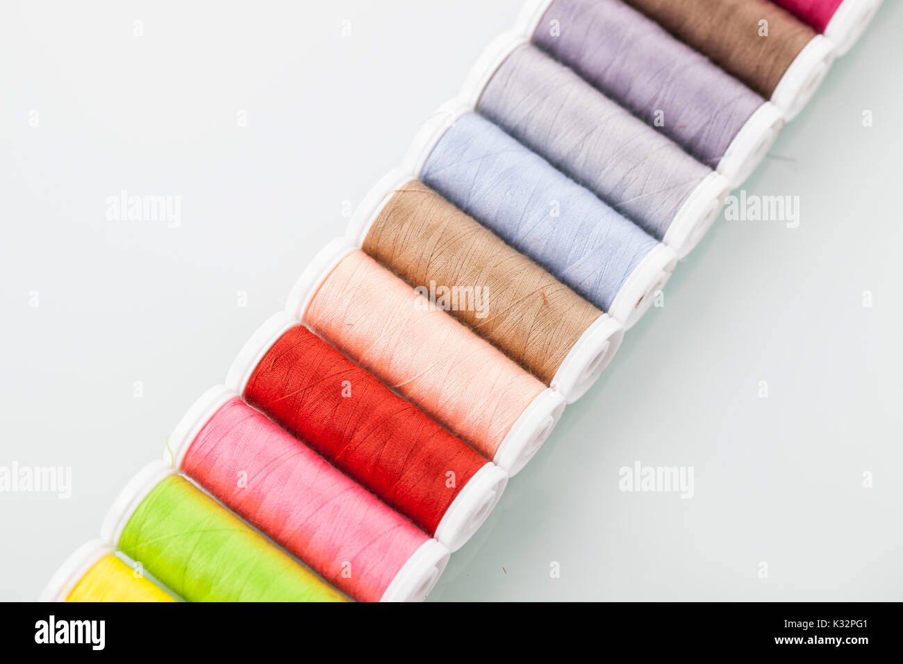 Sewing threads isolated on white background. Studio Shot Stock Photo ...