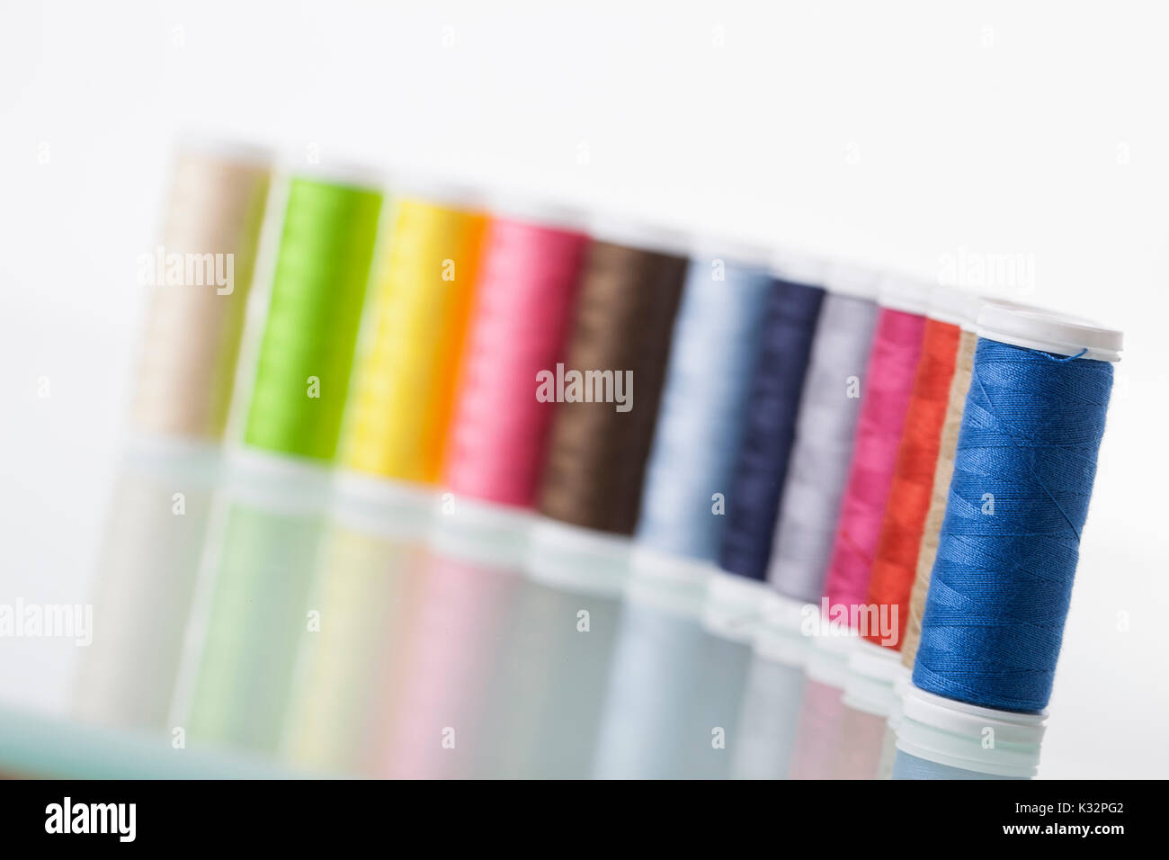Sewing threads isolated on white background. Studio Shot Stock Photo ...