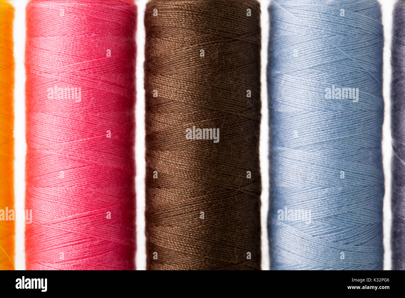 Sewing threads isolated on white background. Studio Shot Stock Photo ...