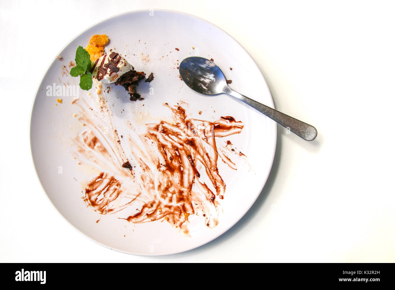 Empty plate cake crumbs finished hi-res stock photography and images ...