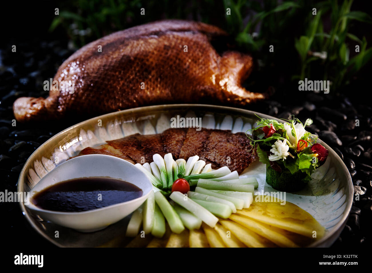 Chinese style Peking Duck served at a restaurant at the Dusit Thani ...