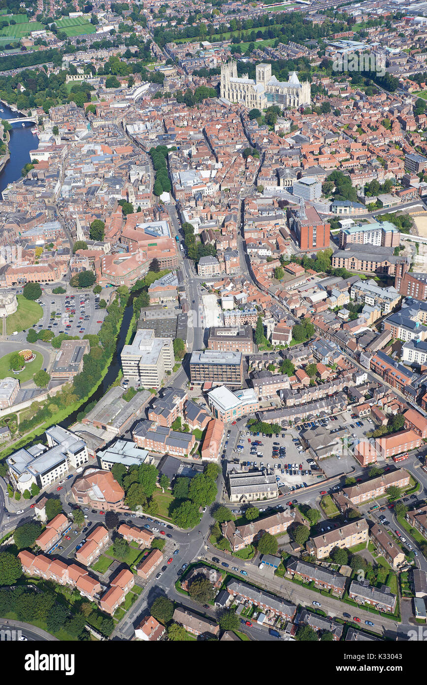 Aerial air york minster hi-res stock photography and images - Alamy