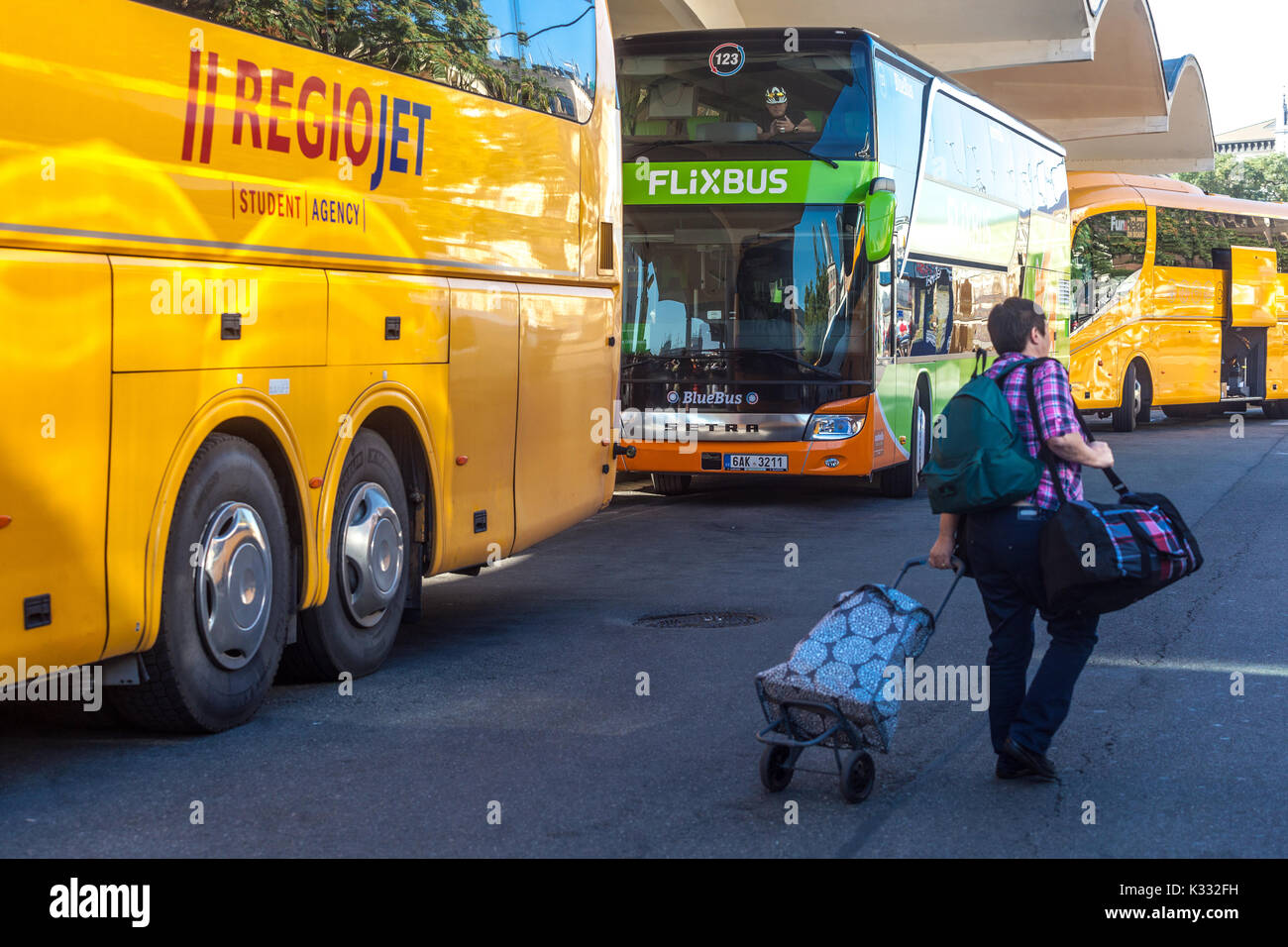 Brno, Czech Republic, RegioJet coach, Bus station Stock Photo - Alamy