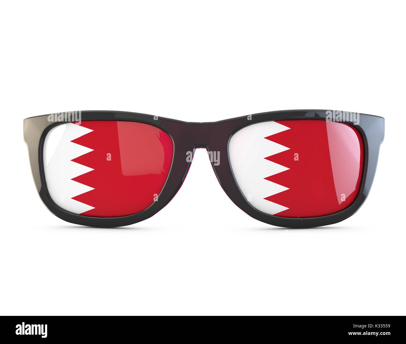 Bahrain flag sunglasses. 3D Rendering Stock Photo - Alamy