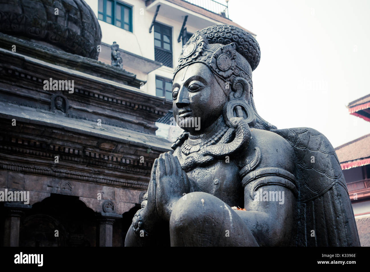 Detail of Garuda Statue in Durbar square, Kathmandu, Nepal Stock Photo ...