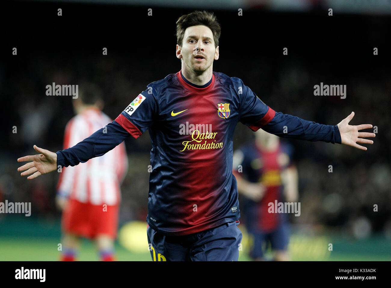 FC Barcelona Leo Messi. The Argentine player is a soccer star in Spain ...