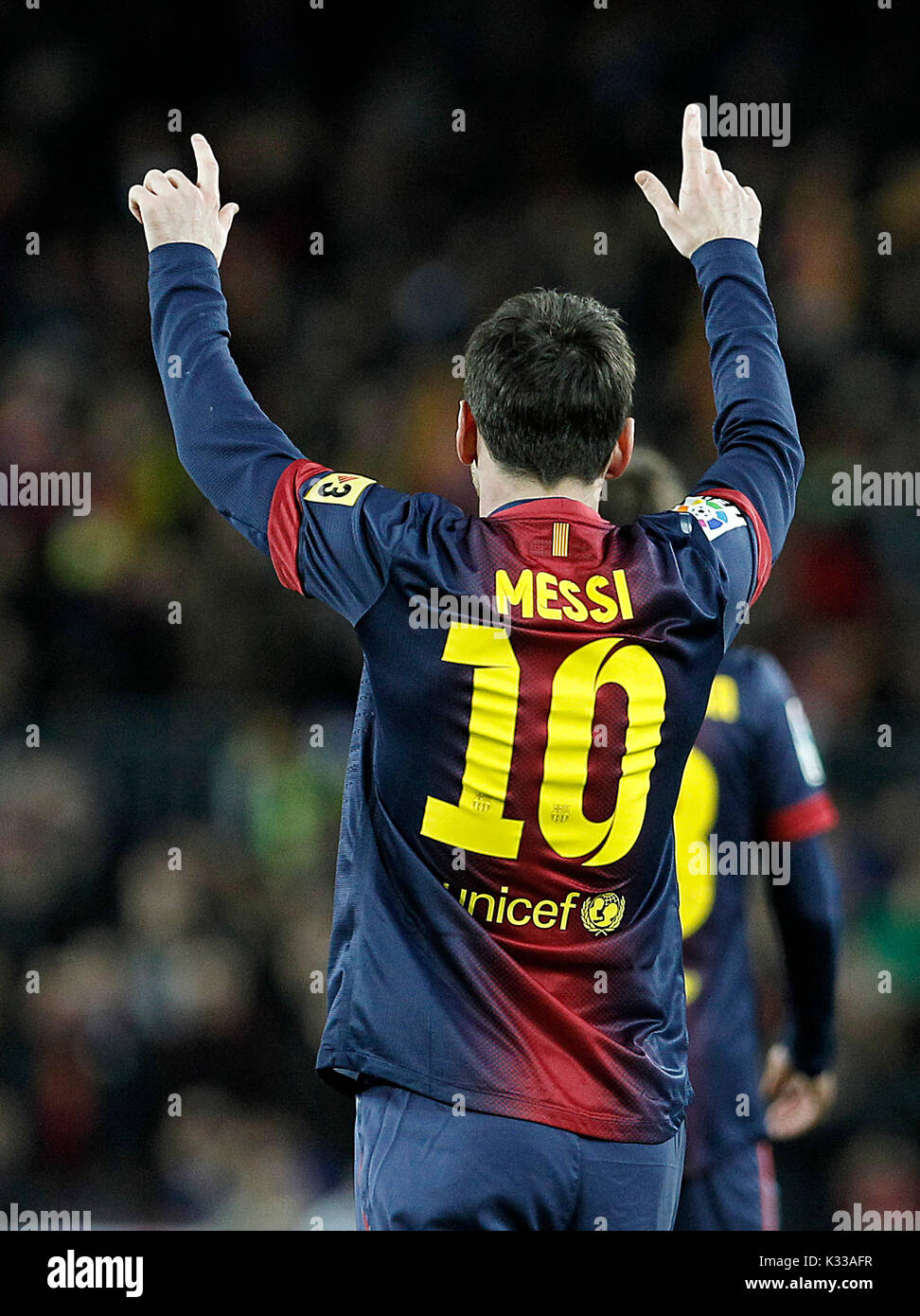 FC Barcelona Leo Messi. The Argentine player is a soccer star in Spain ...