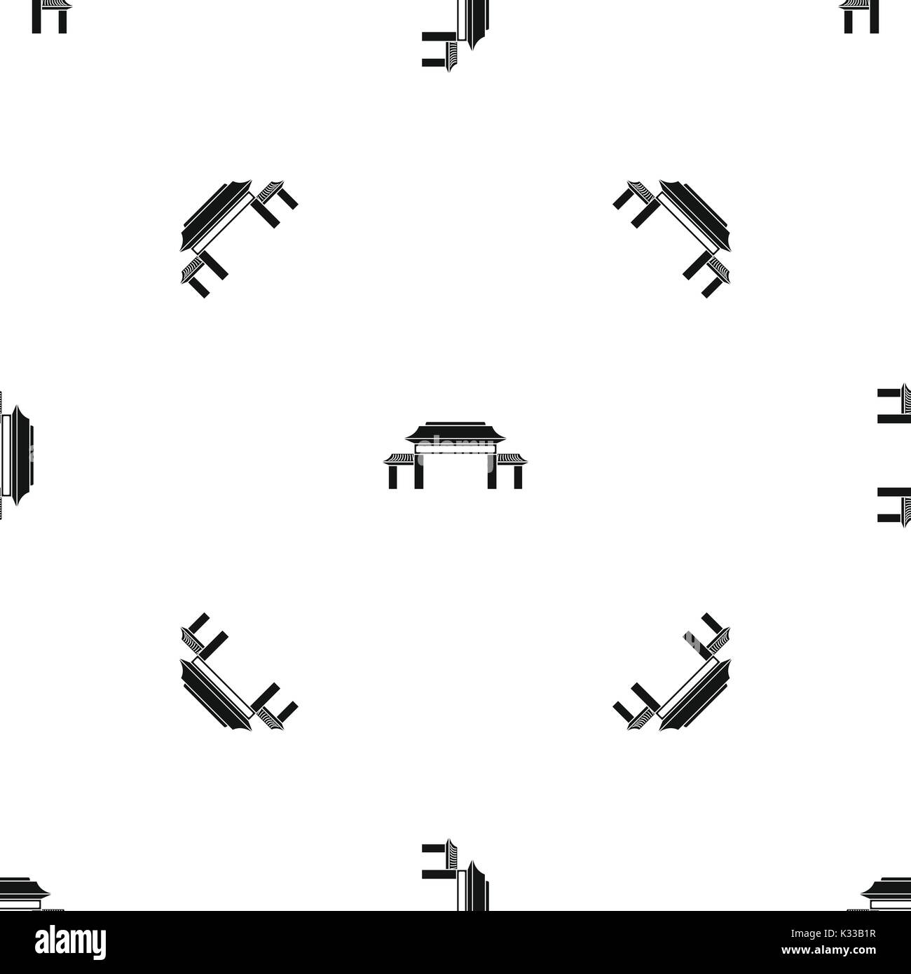 Pagoda pattern seamless black Stock Vector Image & Art - Alamy