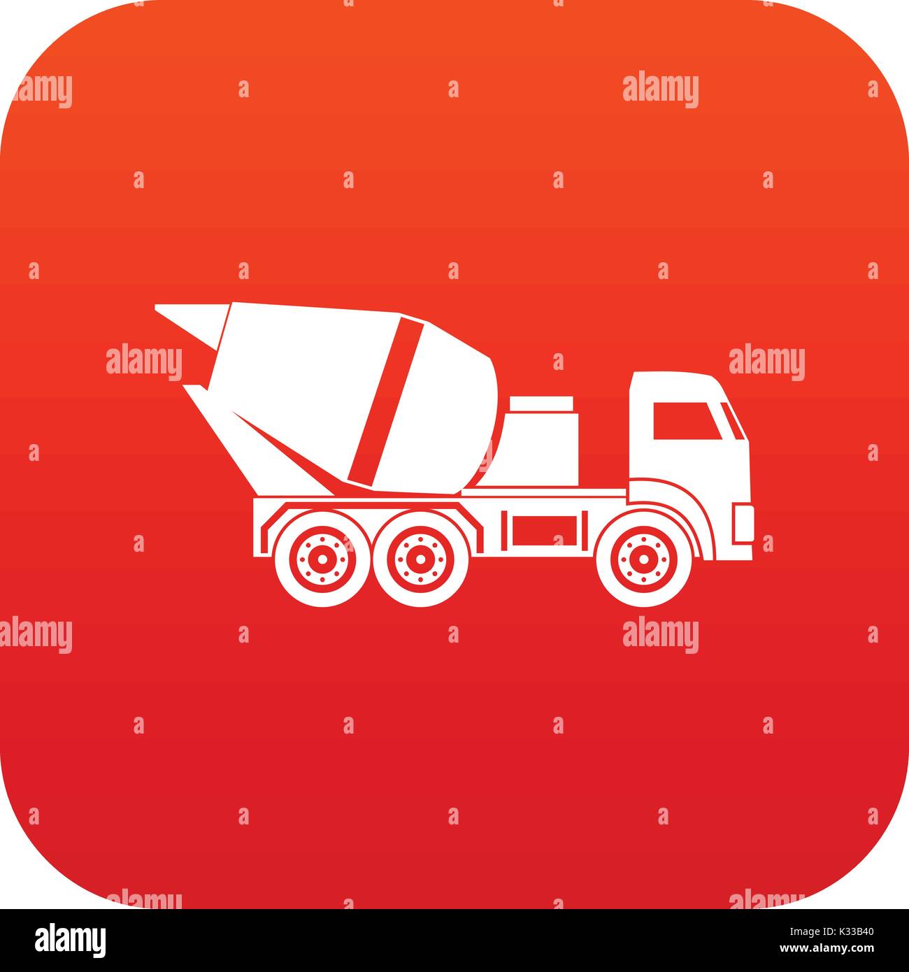 Building mixer for concrete icon digital red Stock Vector Image & Art ...