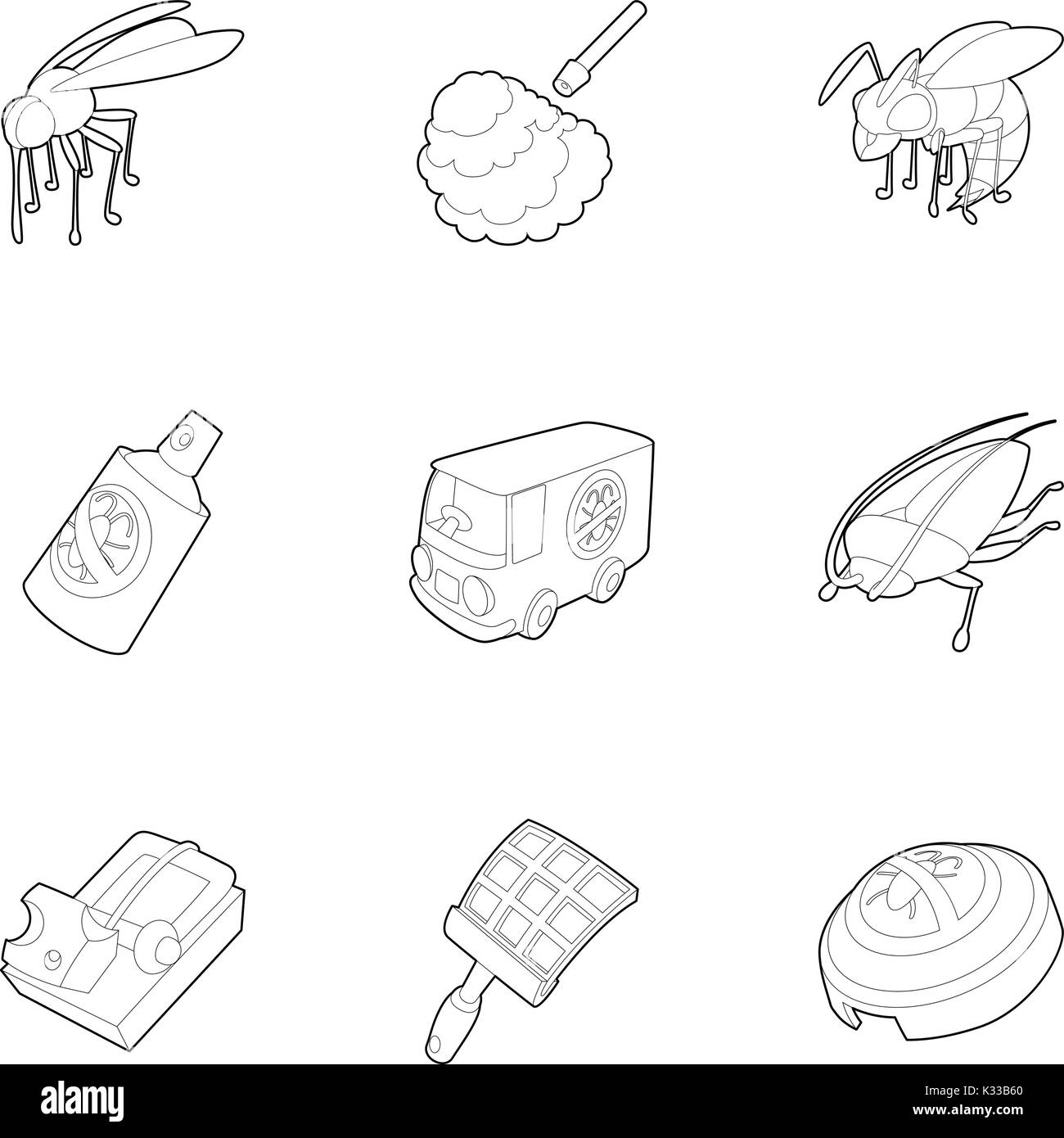 Pest icons set, outline style Stock Vector Image & Art - Alamy