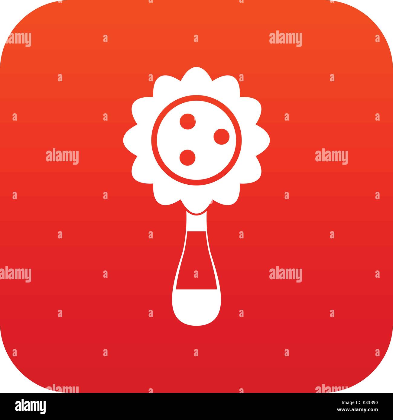 Rattle baby toy icon digital red Stock Vector Image & Art - Alamy