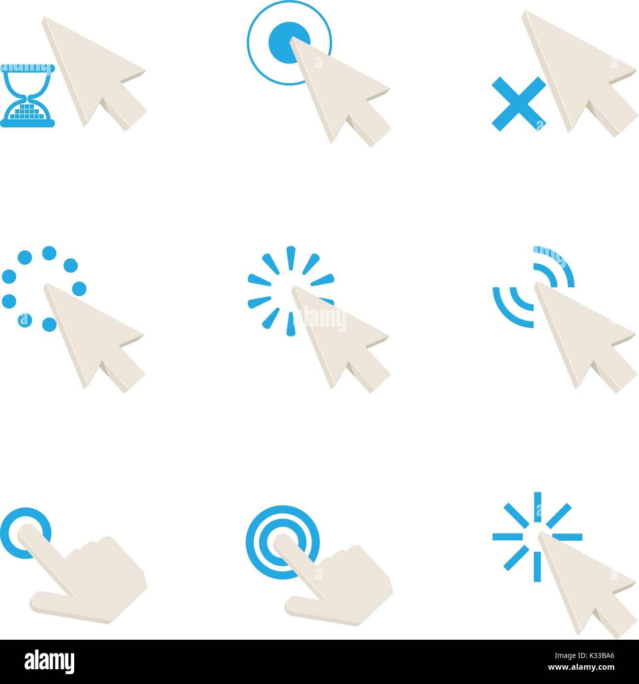 Cursor icons set, cartoon style Stock Vector Image & Art - Alamy