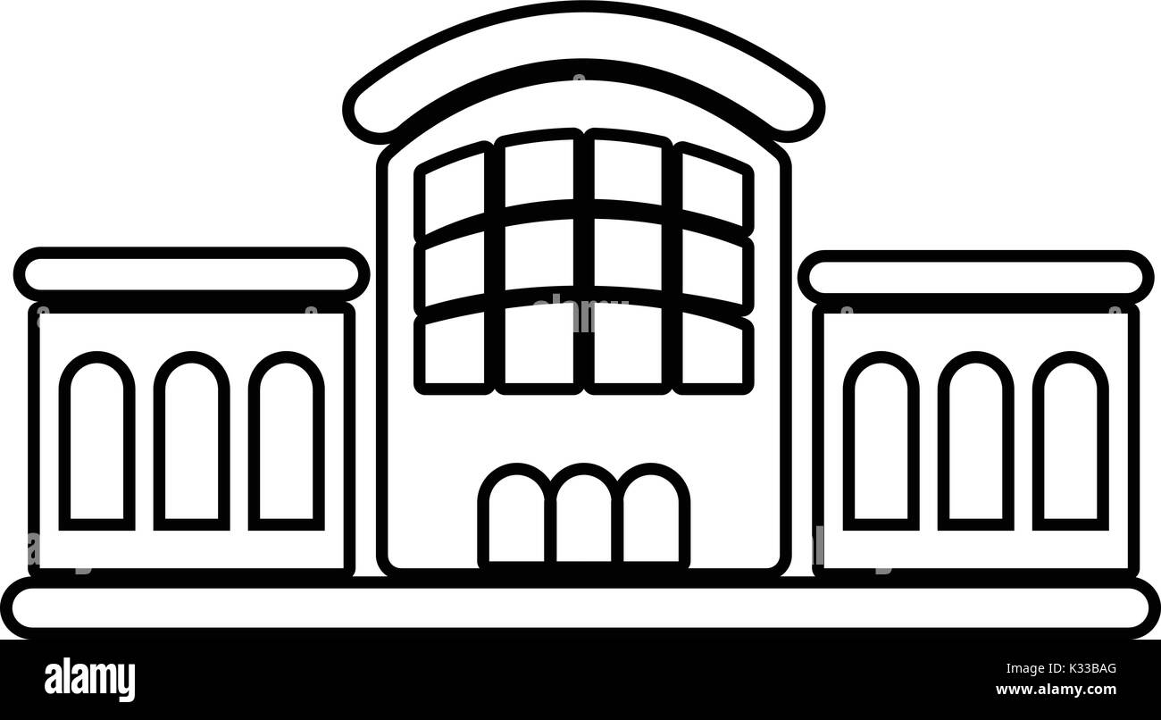 Railway station icon , outline style Stock Vector Image & Art - Alamy