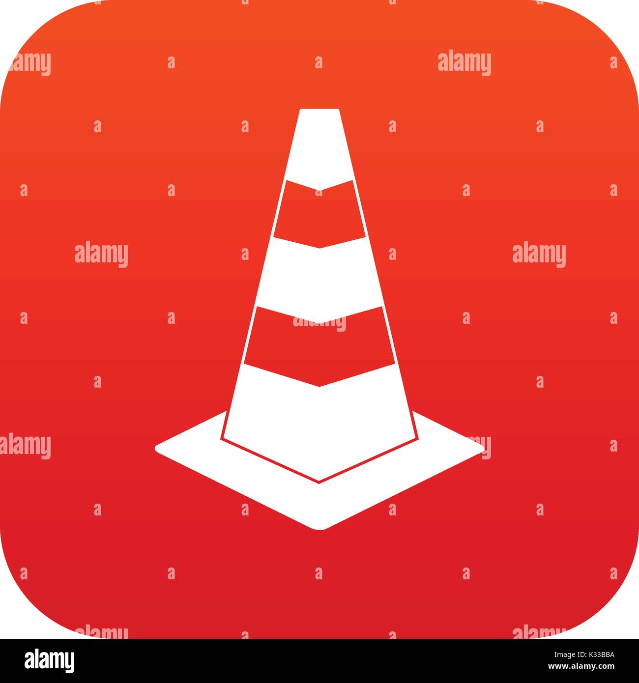 Traffic cone icon digital red Stock Vector Image & Art - Alamy